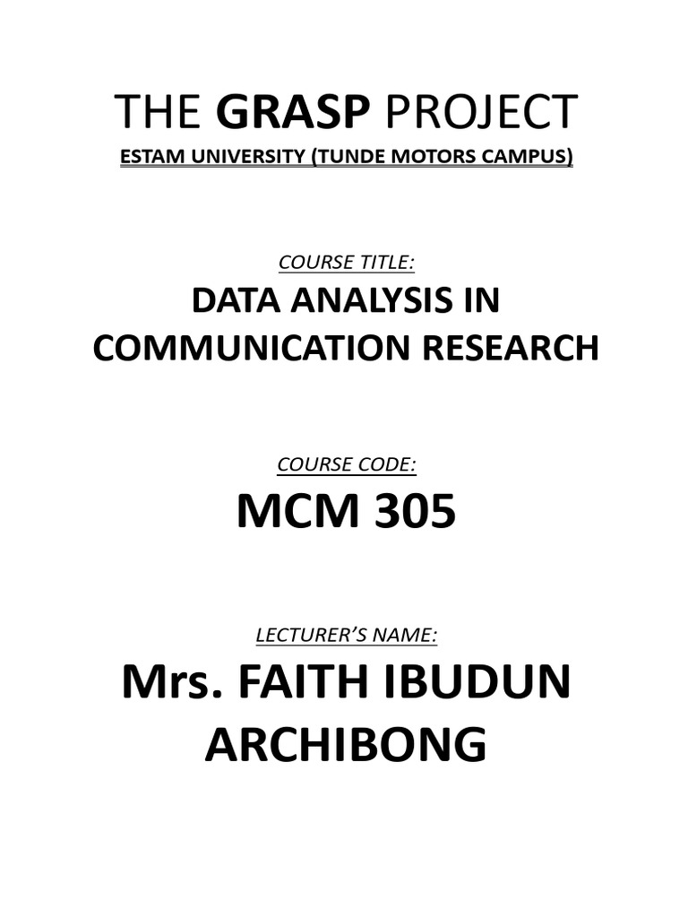 DATA ANALYSIS IN COMMUNICATION RESEARCH | PDF | Statistics | Level Of Measurement