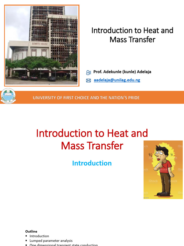 Introduction To Heat and Mass Transfer 2025-2026 | PDF | Heat Transfer ...