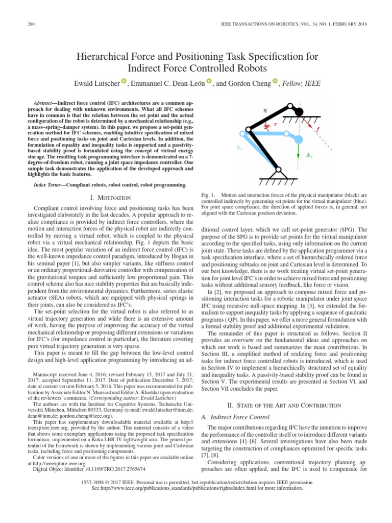 Hierarchical Force and Positioning Task Specification For Indirect ...