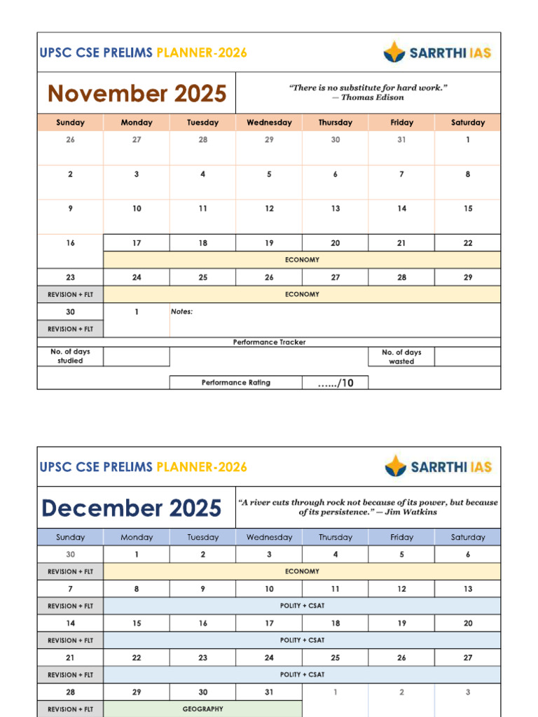 6 Month Pre Planner | PDF