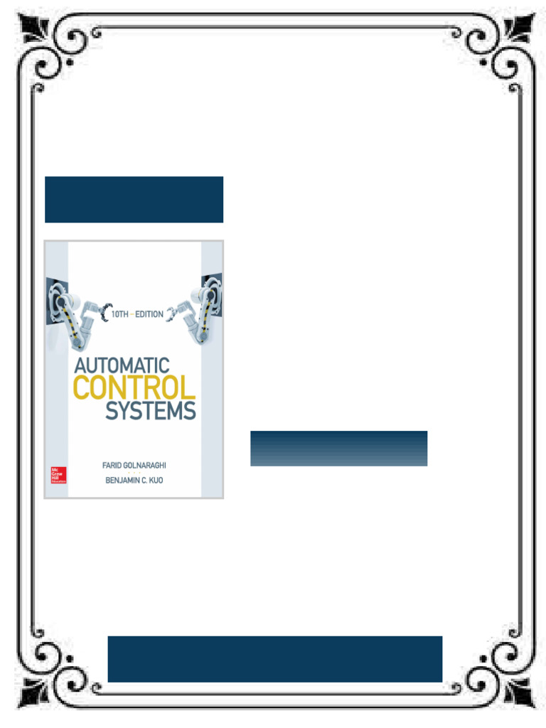 Automatic Control Systems Tenth Edition Farid Golnaraghi Benjamin C Kuo ...