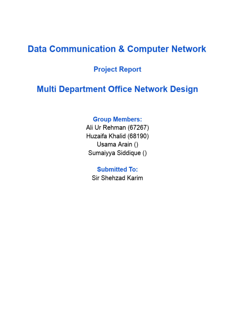 Dccn Project Report | PDF | Computer Network | Ip Address