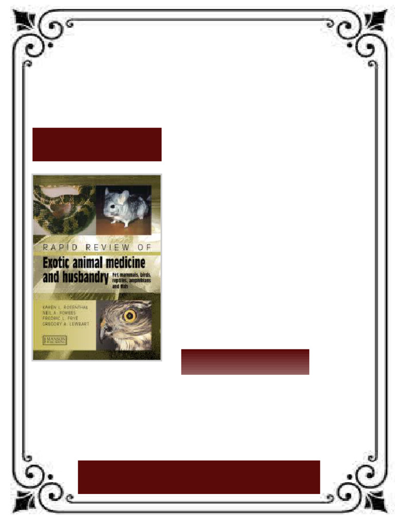 Rapid Review of Exotic Animal Medicine and Husbandry Pet Mammals Birds ...