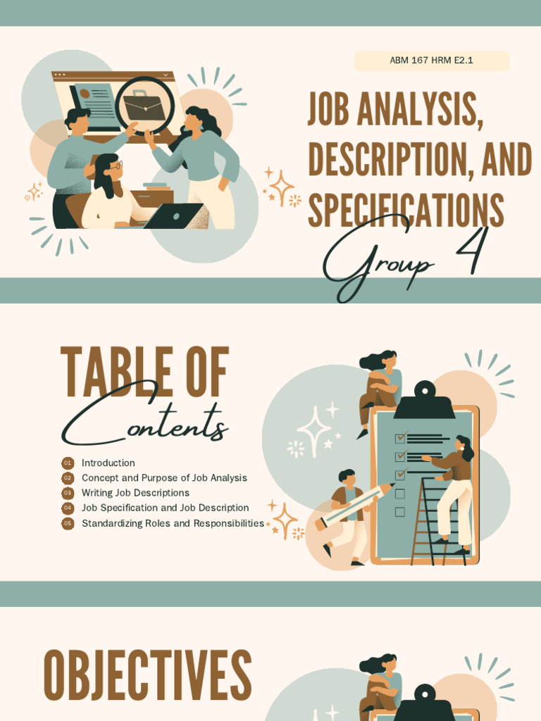 Group 4 Job Analysis Description and Specification | PDF | Employment ...
