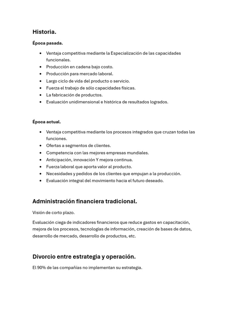 Resumen de Conceptos de Cuadro de Mando Integral | PDF | Negocios ...