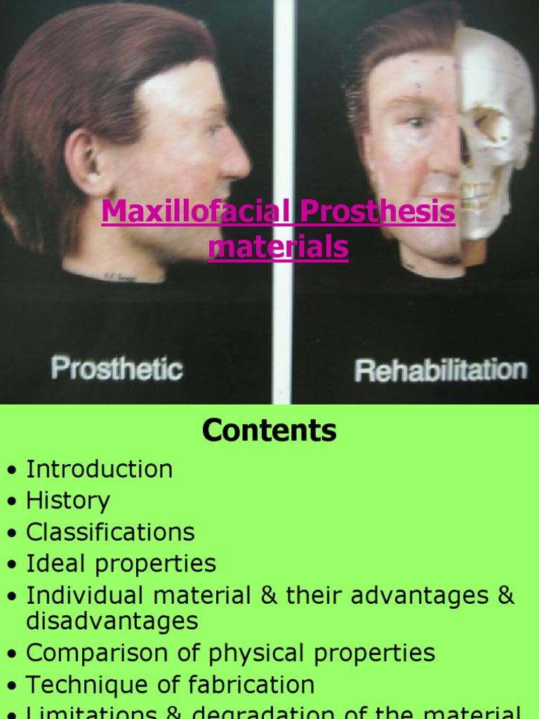 Maxillofacial Materials | PDF | Silicone | Polyvinyl Chloride
