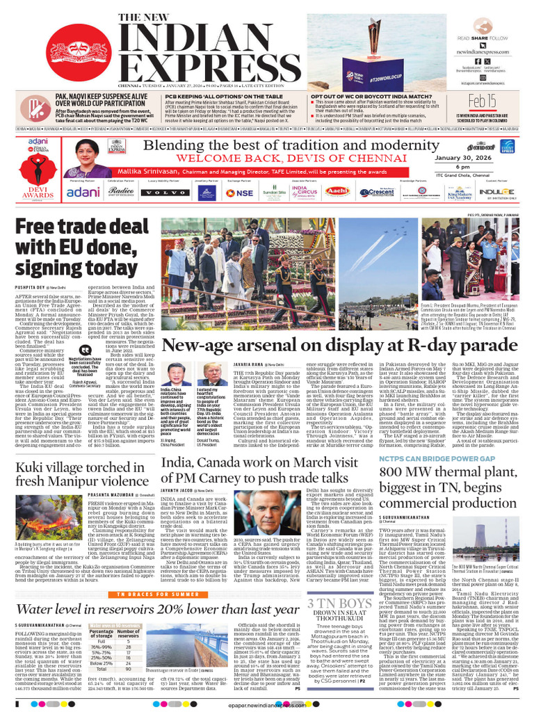 Indian Express 27-01-2026 | PDF