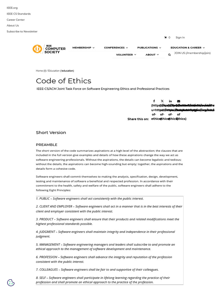 Code of Ethics for Software Engineers | PDF | Software Engineering ...