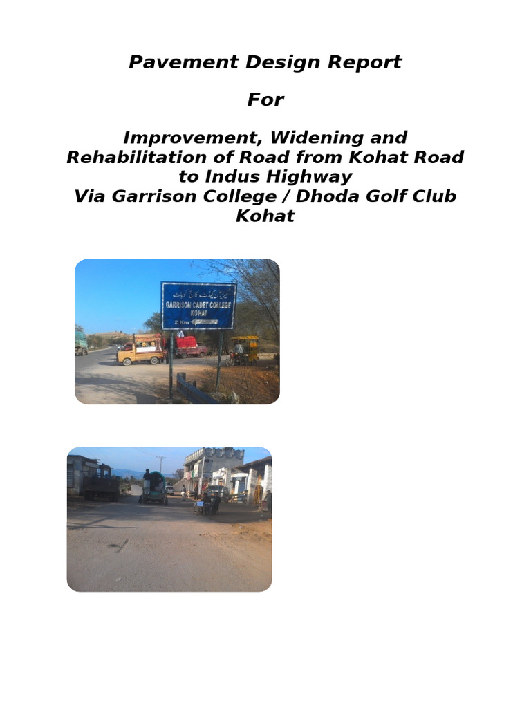 Pavement Desing Report Dhoda Road | PDF | Road Surface | Road