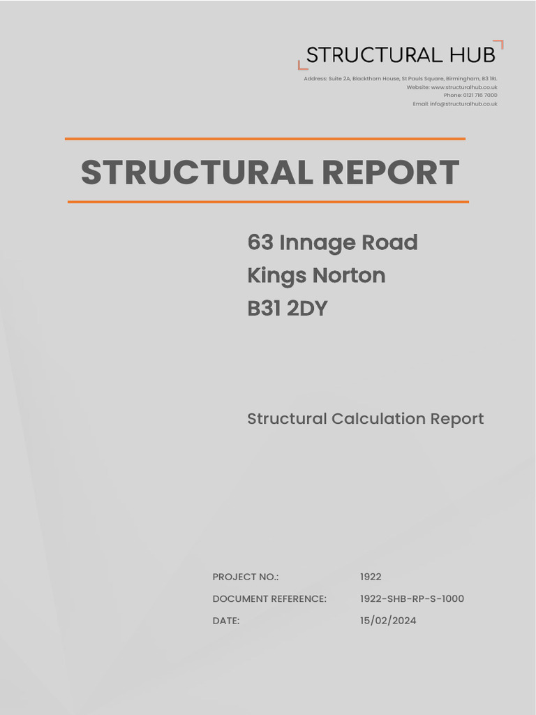 1922 Structural Report | PDF | Foundation (Engineering) | Beam (Structure)