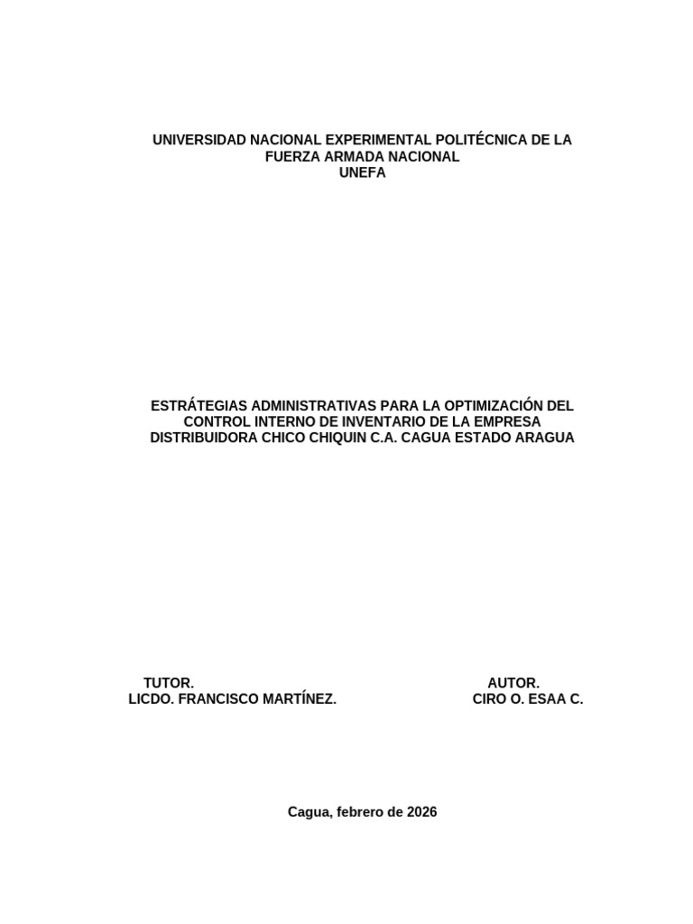 Trabajo Especial de Grado Ciro Esaá. | PDF | Business | Contabilidad