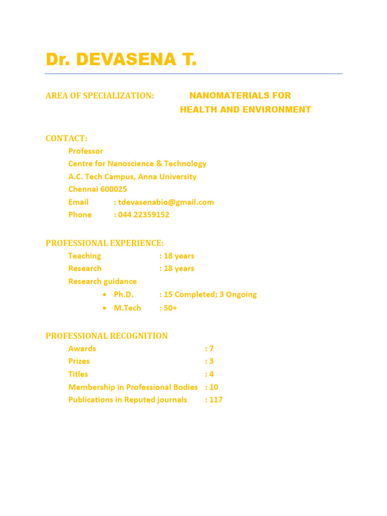 Devasena CV | PDF