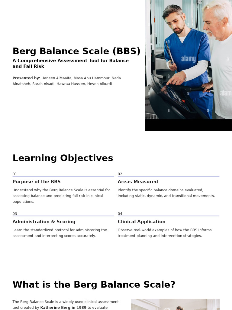 Berg Balance Scale BBS 2 | PDF | Balance (Ability)