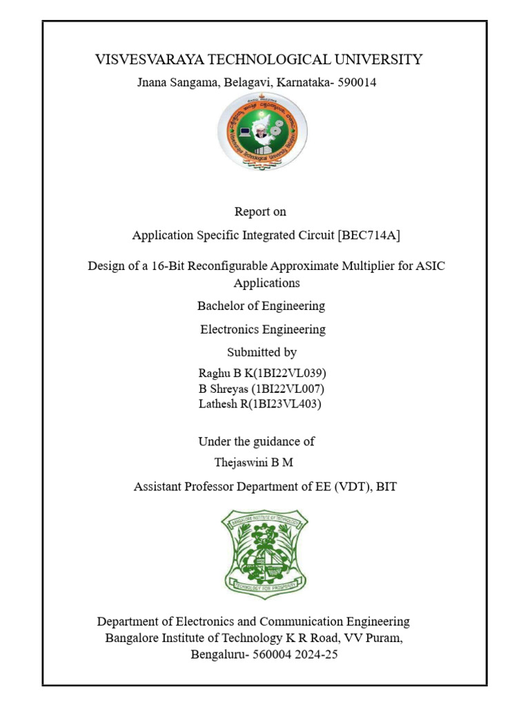 Asic Final Report | PDF | Logic Synthesis | Electronic Engineering