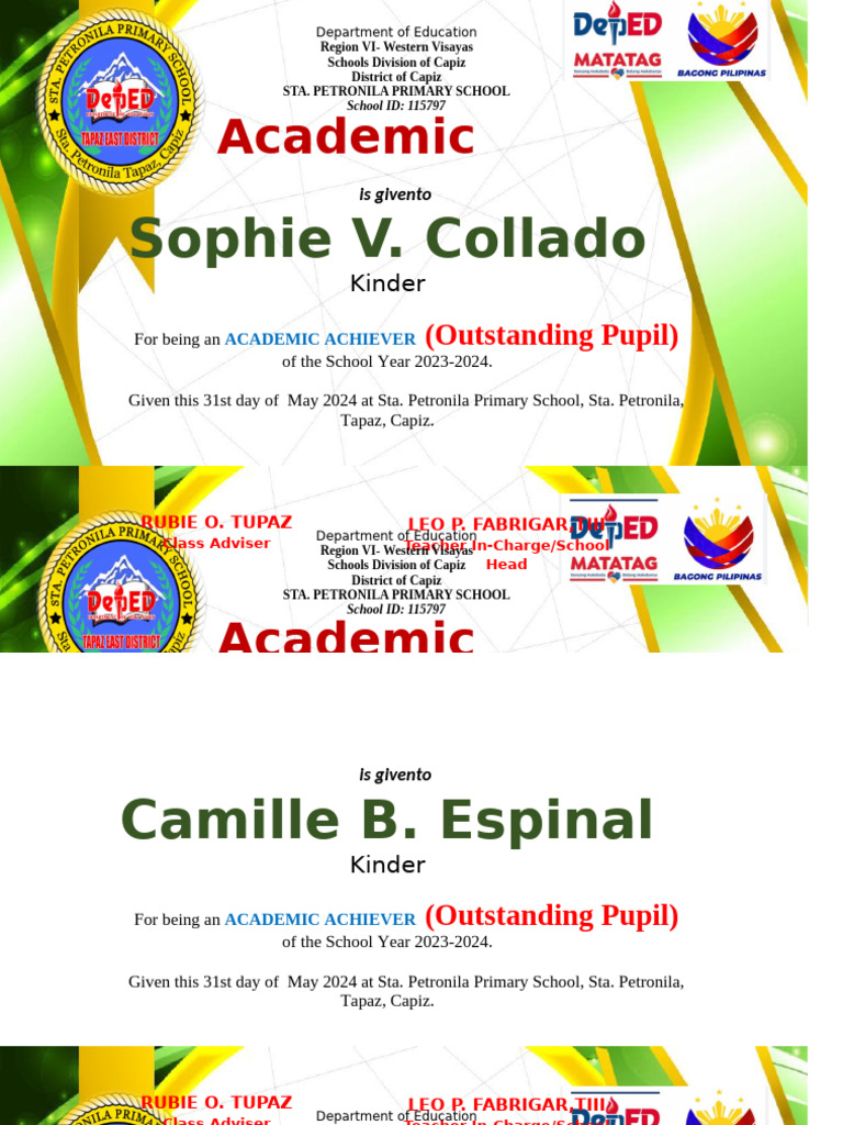 Quarterly Award of Certificate | PDF