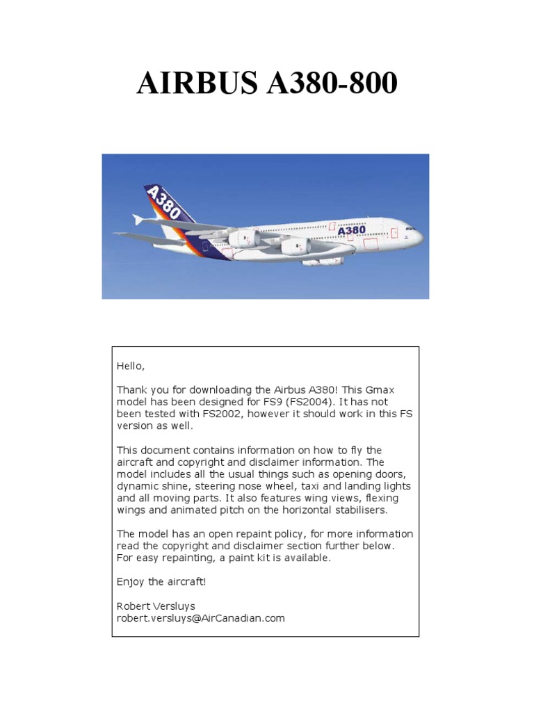 A380 Readme | PDF | Aircraft Configurations | Aviation