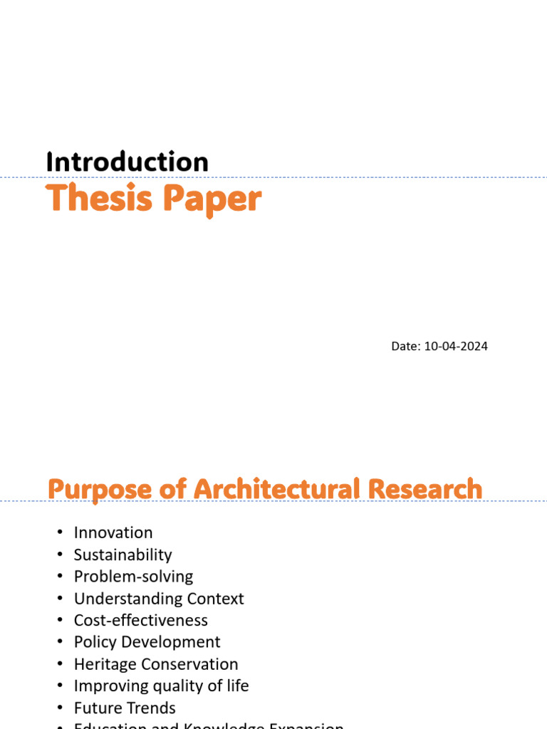Introduction To Thesis Paper | PDF | Methodology | Sampling (Statistics)