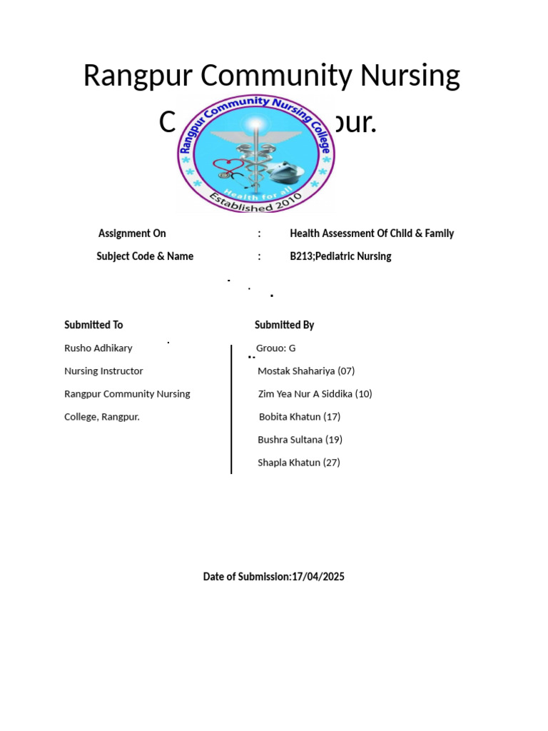 Pediatric Cover Page | PDF