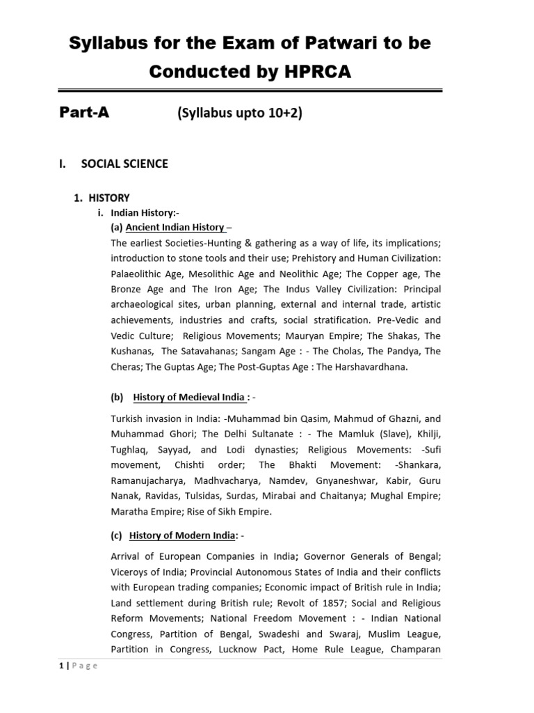 patwari syllabus | PDF | Area | Triangle