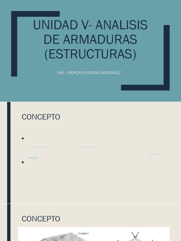 Unidad V Armaduras (Estructuras) | PDF | Braguero | Ecuaciones
