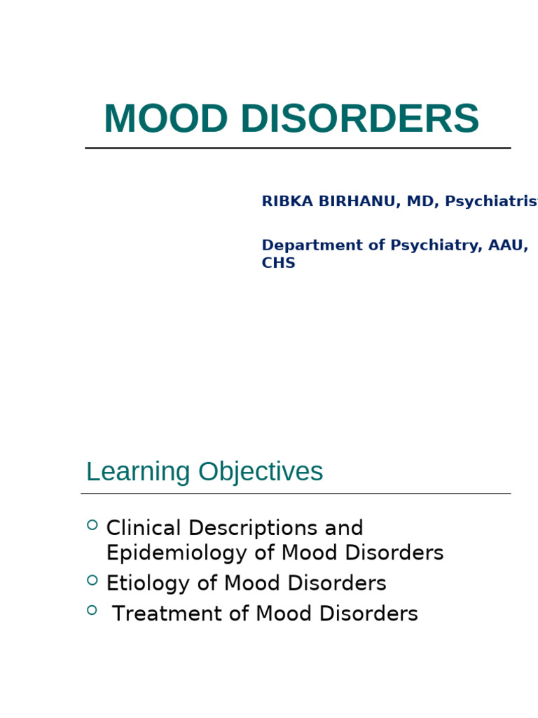 1. Mood Disorders | PDF | Mood Disorders | Major Depressive Disorder