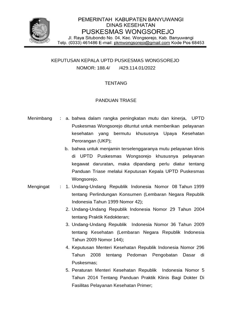 SK Panduan Triase | PDF
