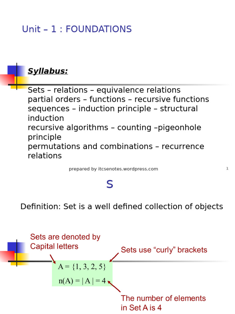 Unit1 | PDF | Recurrence Relation | Function (Mathematics)