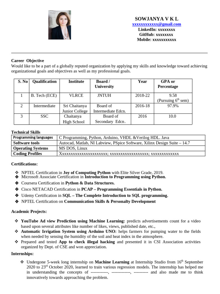 Resume Template | PDF | Computer Programming | Hardware Description ...