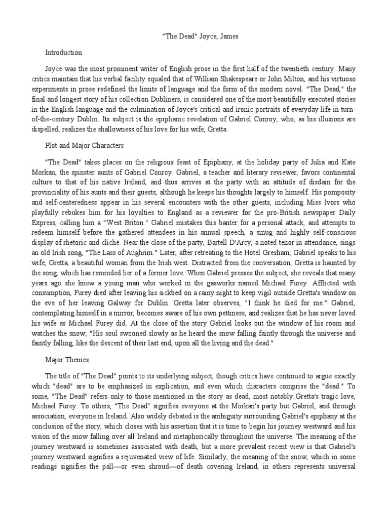 The Dead by Joyce James | PDF