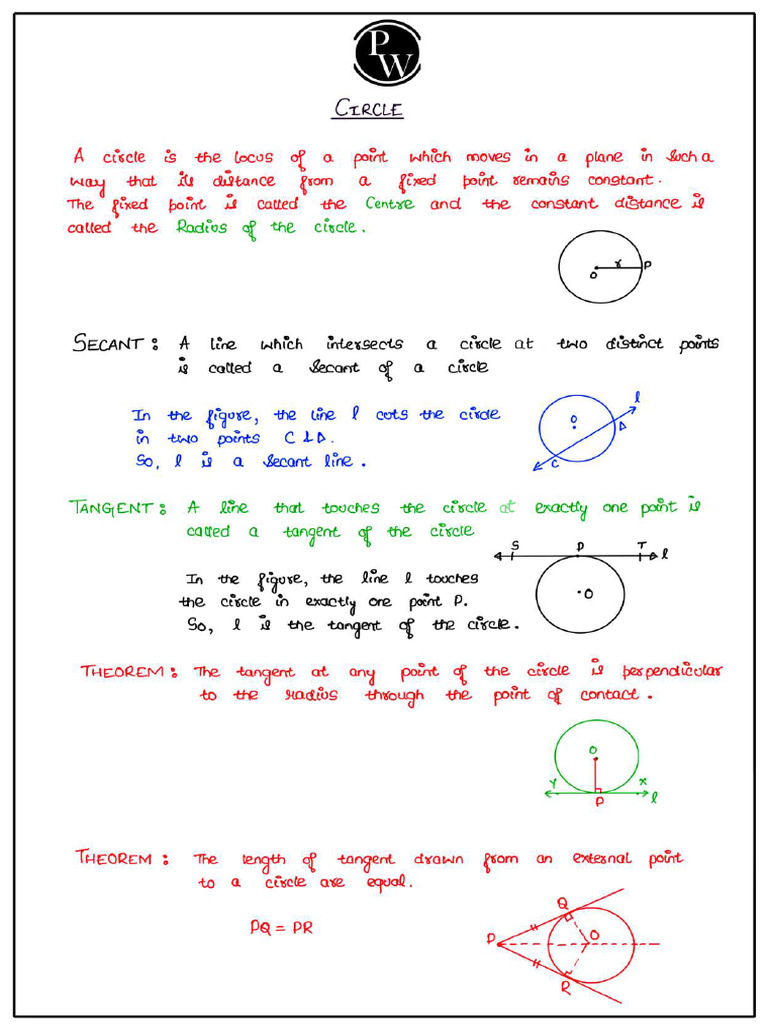 6915d7d0f8ca0c154e53b83f - ## - Circles - Handwritten Notes - Udaan ...