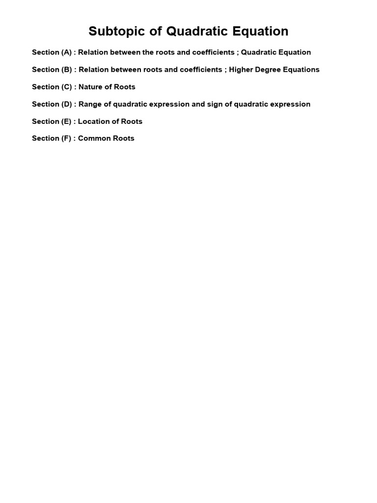 (3576)lecture_notes_1_quadratic_equation_e | PDF | Quadratic Equation ...