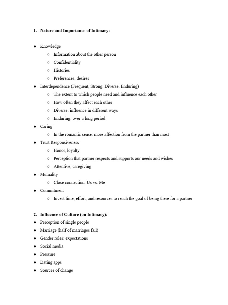 Interpersonal Relations Notes | PDF | Intimate Relationships ...