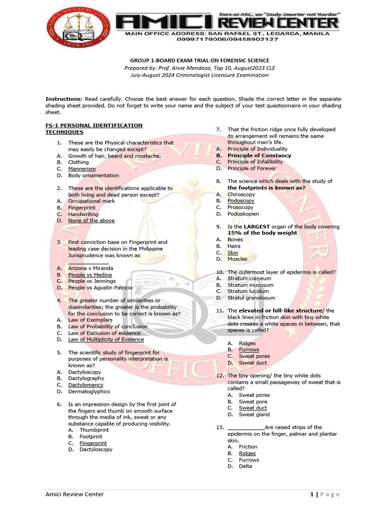 G1-JUL-AUG2024-FS-BET BY PROF. MENDOZA-ANSWER KEY | PDF | Fingerprint ...