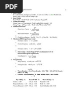 Weaving Calculations & Formulas | PDF | Yarn | Textiles