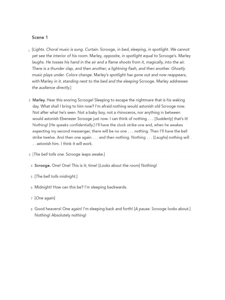 A Christmas Carol - Scrooge and Marley Act II-3 | PDF