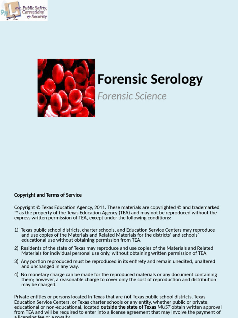 10.1 Forensic Serology | PDF | Blood Type | Blood Plasma