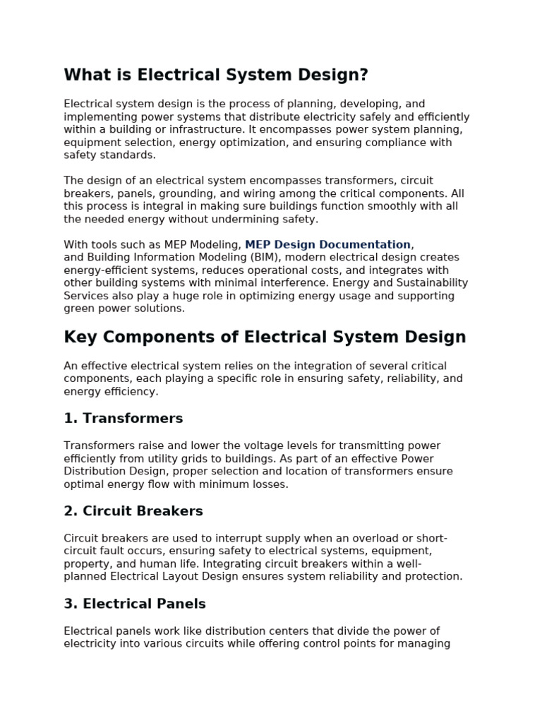 What Is Electrical System Design | PDF | Direct Current | Electric Power
