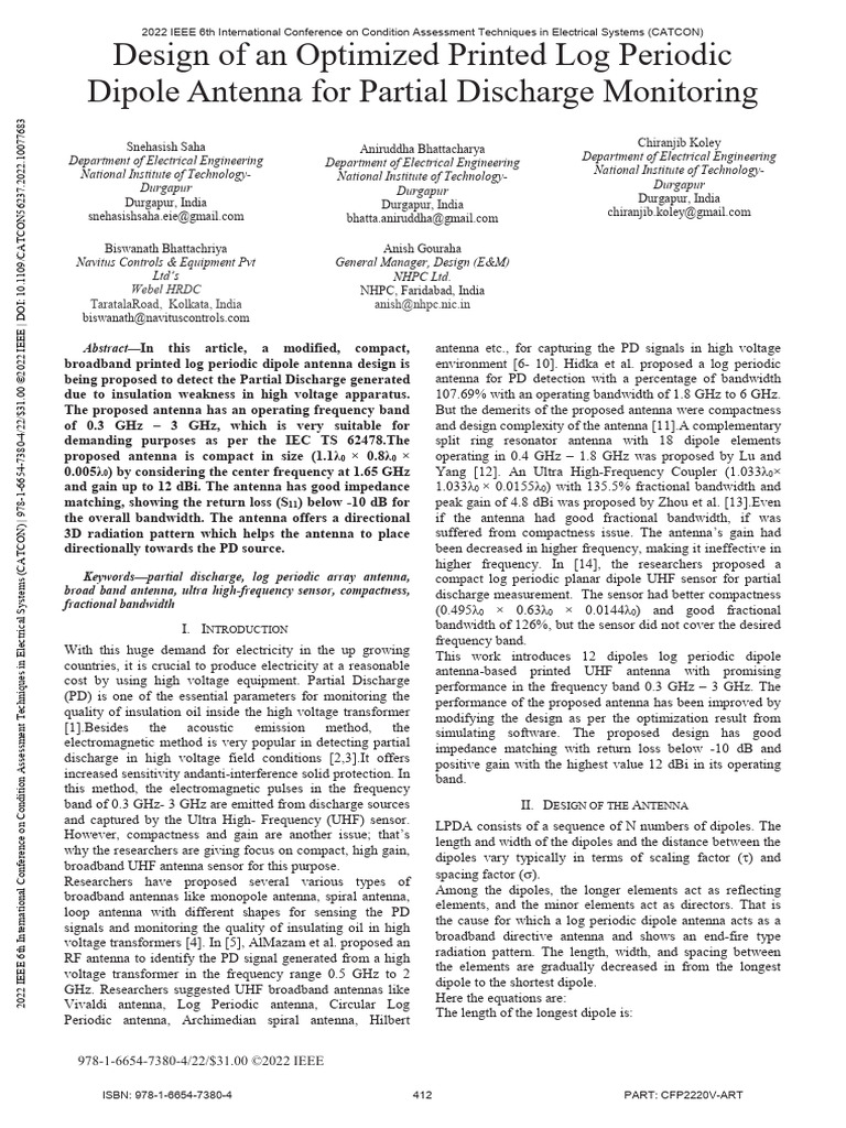Design of an Optimized Printed Log Periodic Dipole Antenna for Partial ...