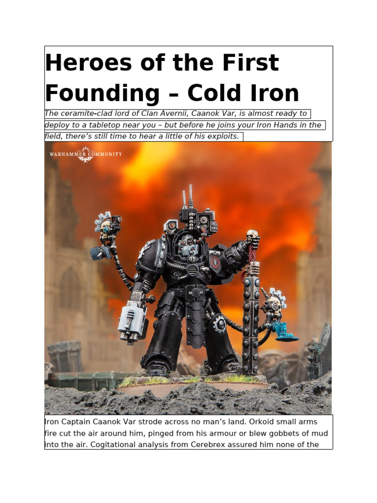 Heroes of The First Founding - Cold Iron | PDF | Warfare | Military