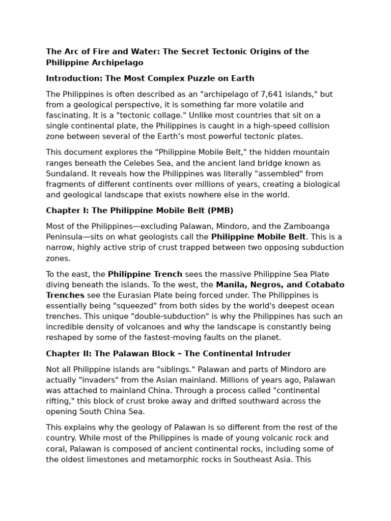 The Arc of Fire and Water | PDF | Plate Tectonics | Earth Sciences