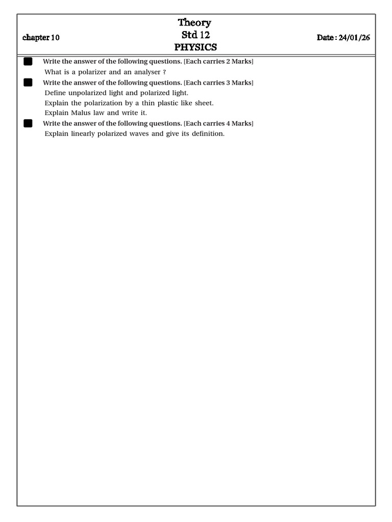 Physics d24 Jan 2026 | PDF