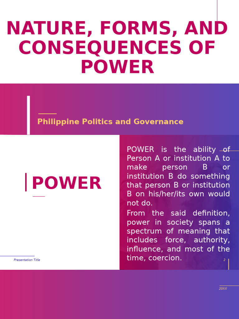 Lesson 3. Nature Forms and Consequences of Power | PDF | Political ...