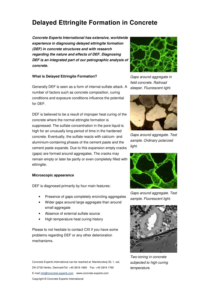 Delayed Ettringite Formation in Concrete | PDF | Home & Garden ...
