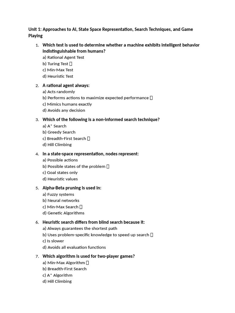 AI Unit 1 | PDF | Algorithms | Applied Mathematics