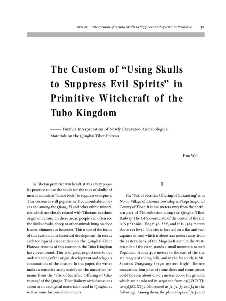 The Use of Skulls To Fight Evil Spirits in Tibetan Bonpo | PDF | Tibet ...