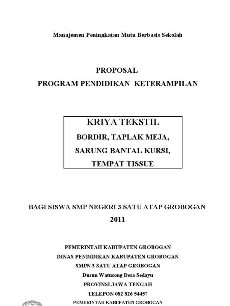 Proposal PKK 2011 | PDF