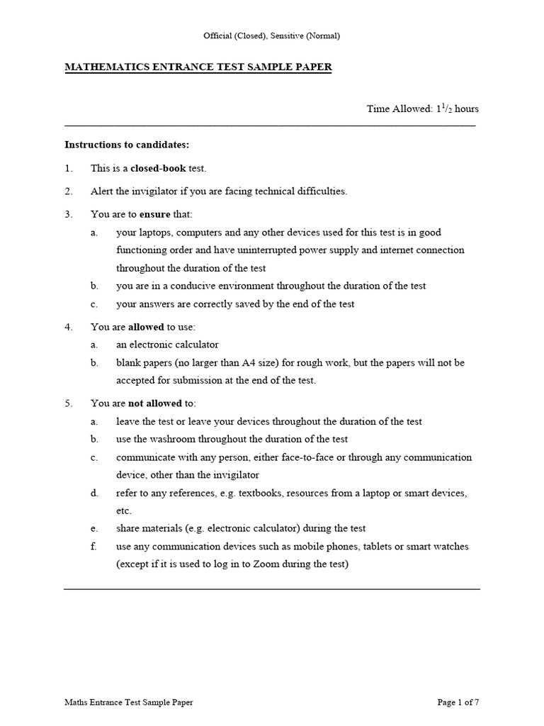 Math Sample Paper | PDF | Numbers | Mathematics