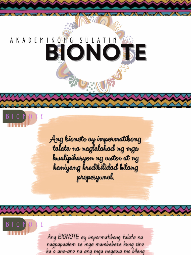 BIONOTE | PDF