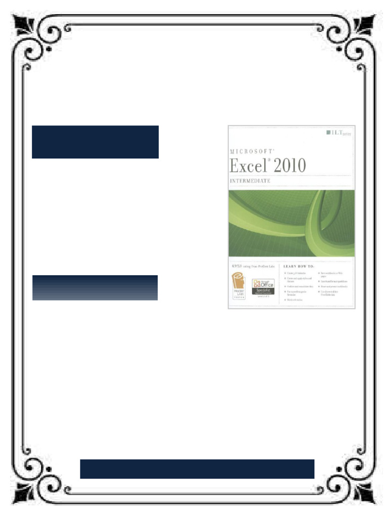 Excel 2010 Intermediate Student Manual Axzo Press ebook testbank ...