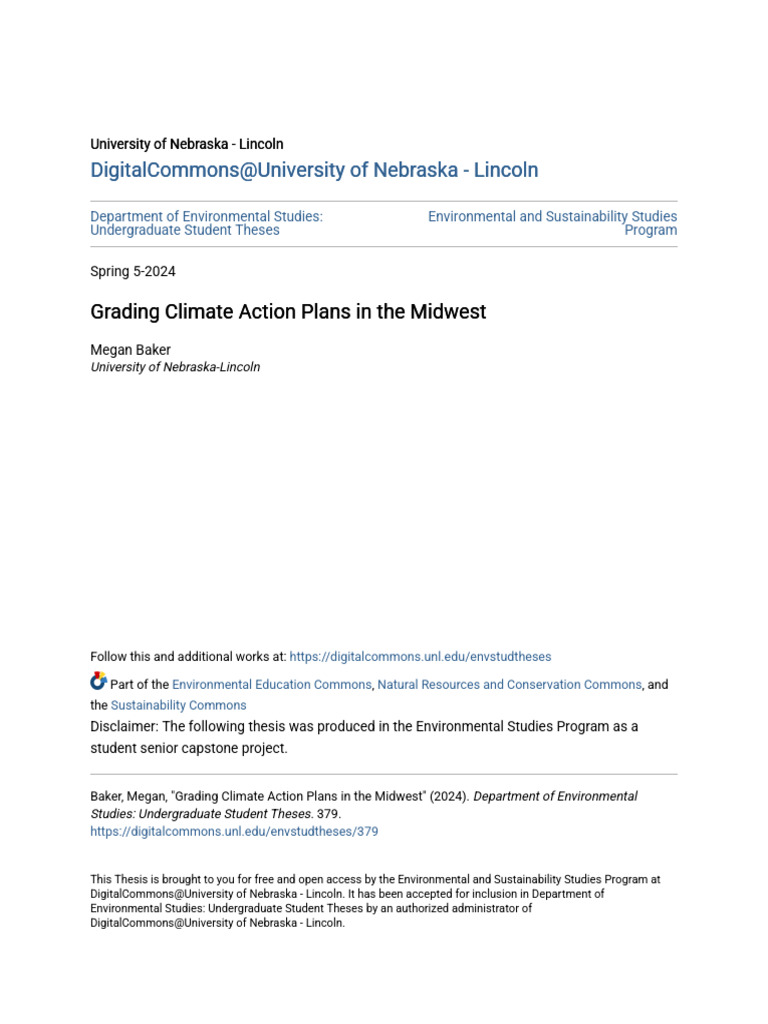 Grading Climate Action Plans in the Midwest 02 | PDF | Climate Change ...